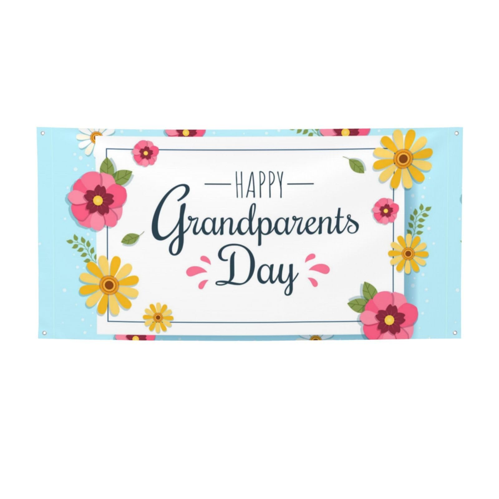 Amazon.com: Happy Grandparents Day Banner Backdrop Holiday Sign Wall ...