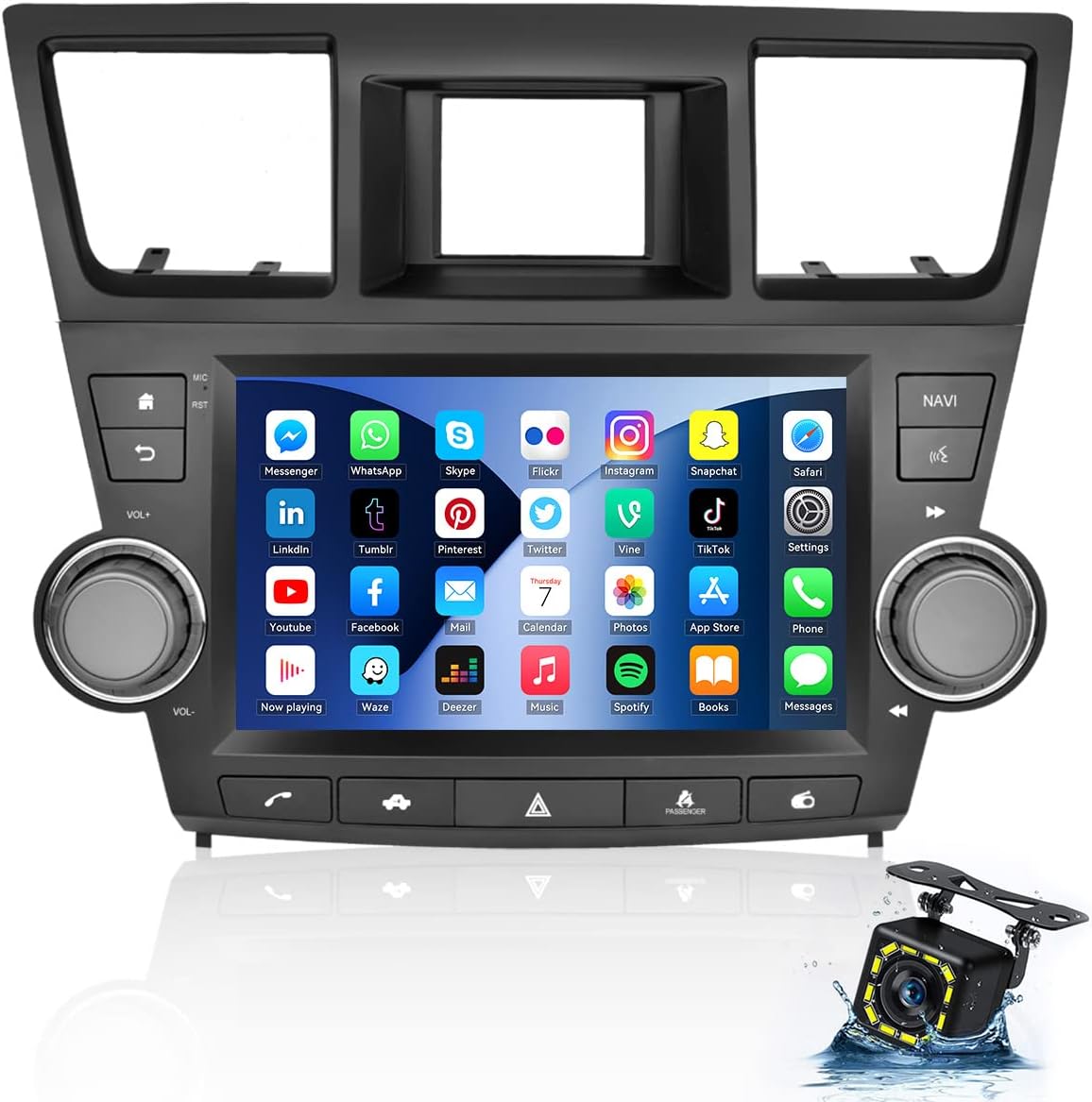Amazon.com: for Toyota Highlander Radio 2009-2014, Android 10.1 Car ...