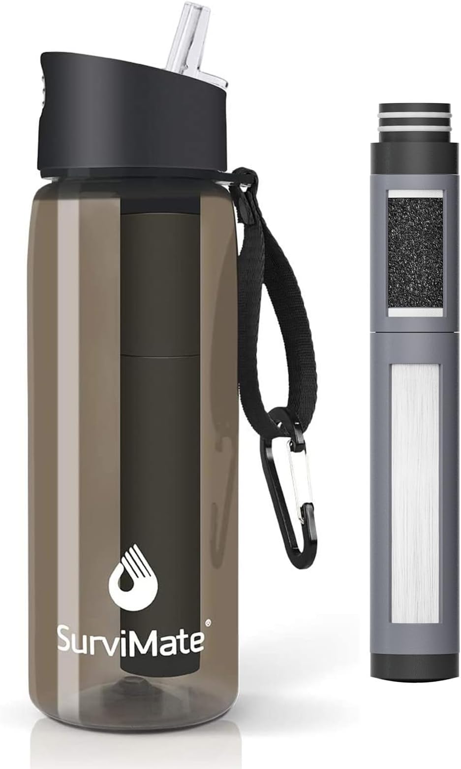 Amazon.com: Brita Hard-Sided Plastic Premium Filtering Water Bottle ...