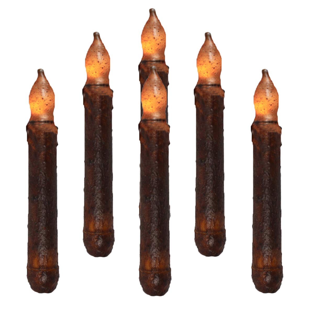 Primitive Battery Operated Candles Wholesale Burnt Burgundy LED