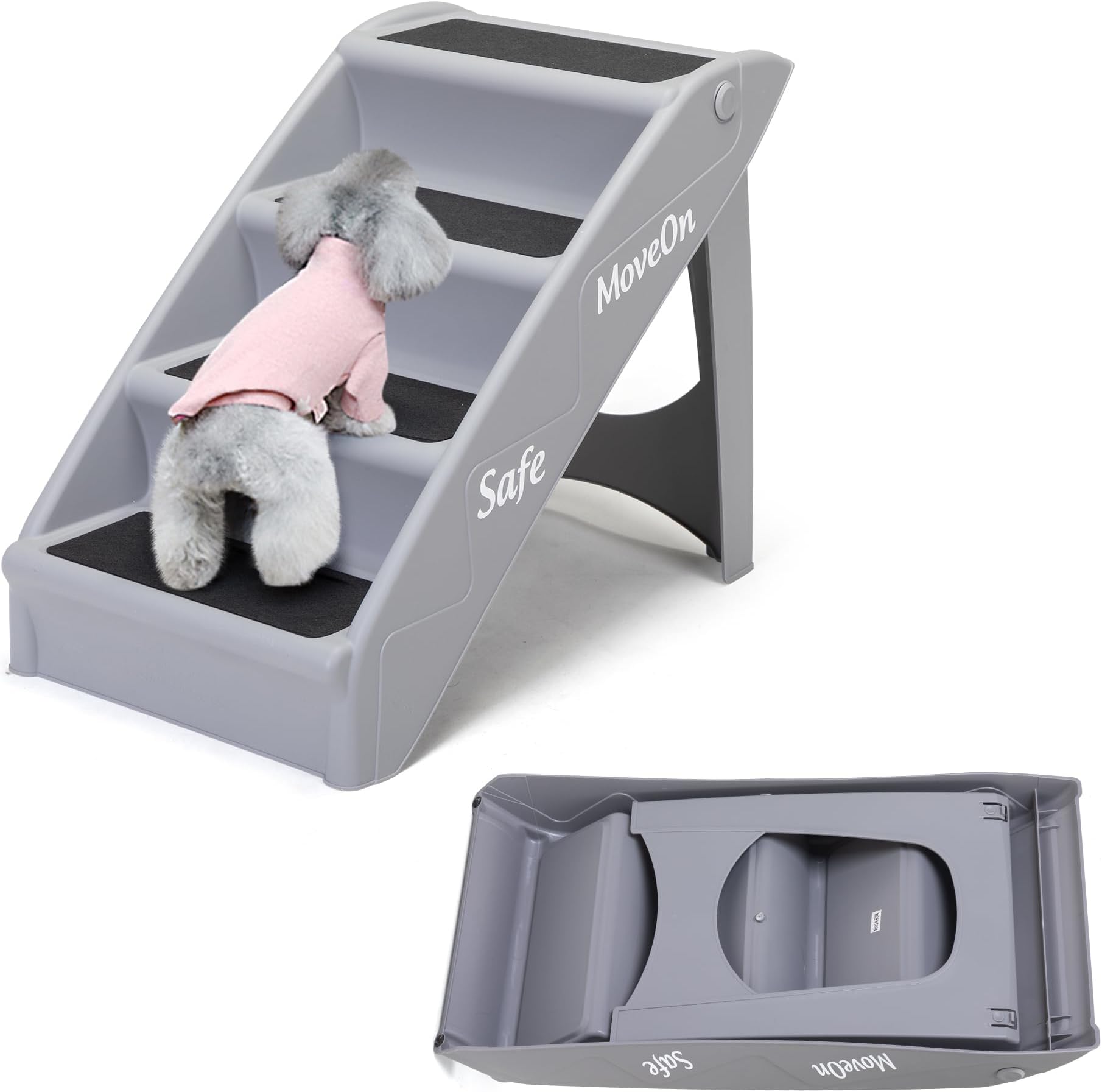 Amazon.com : Sandinrayli Foldable Dog Stairs, 4-Step Pet Ladder for ...