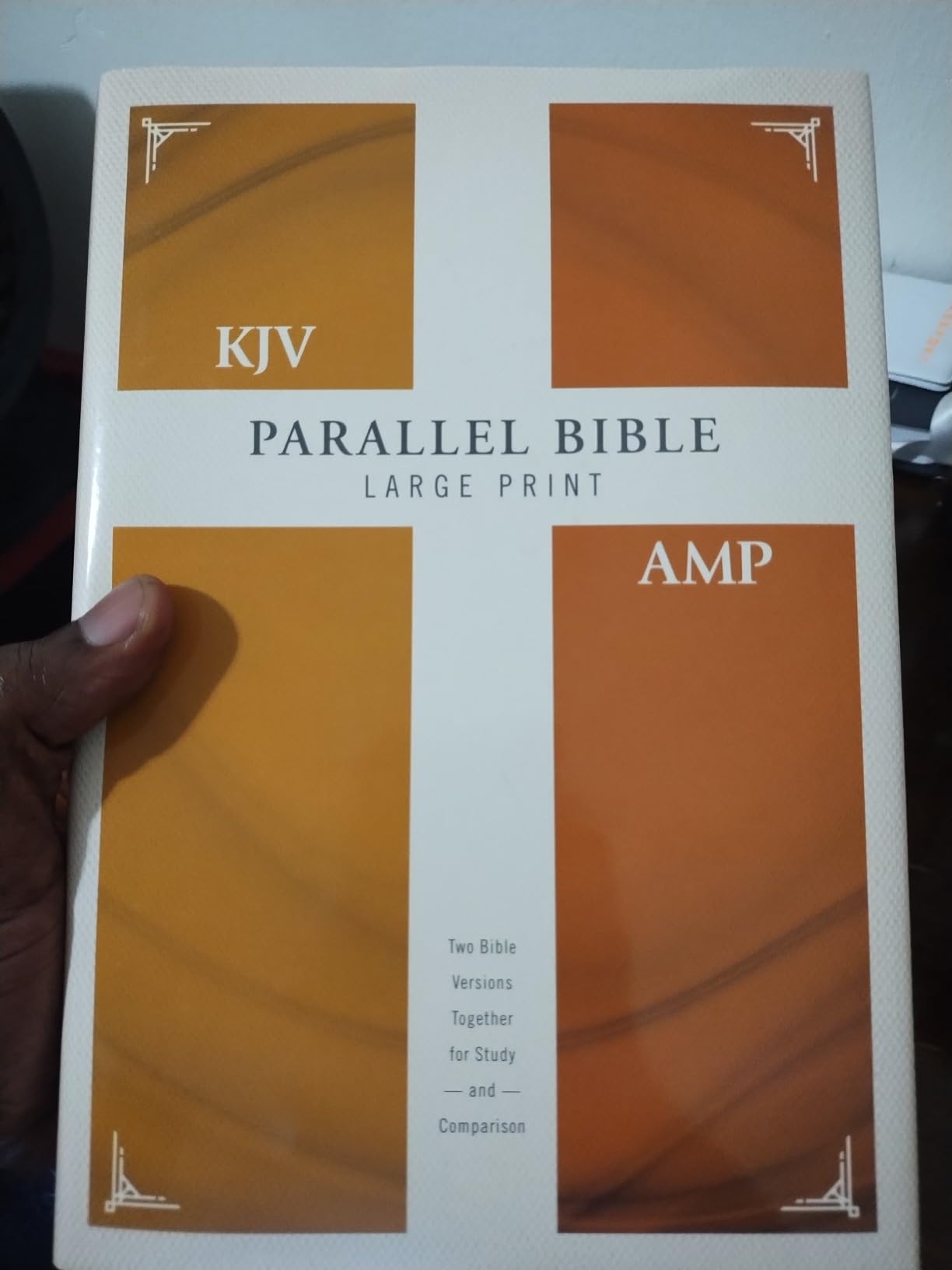 KJV, Amplified, Parallel Bible, Large Print, Hardcover, Red Letter: Two ...