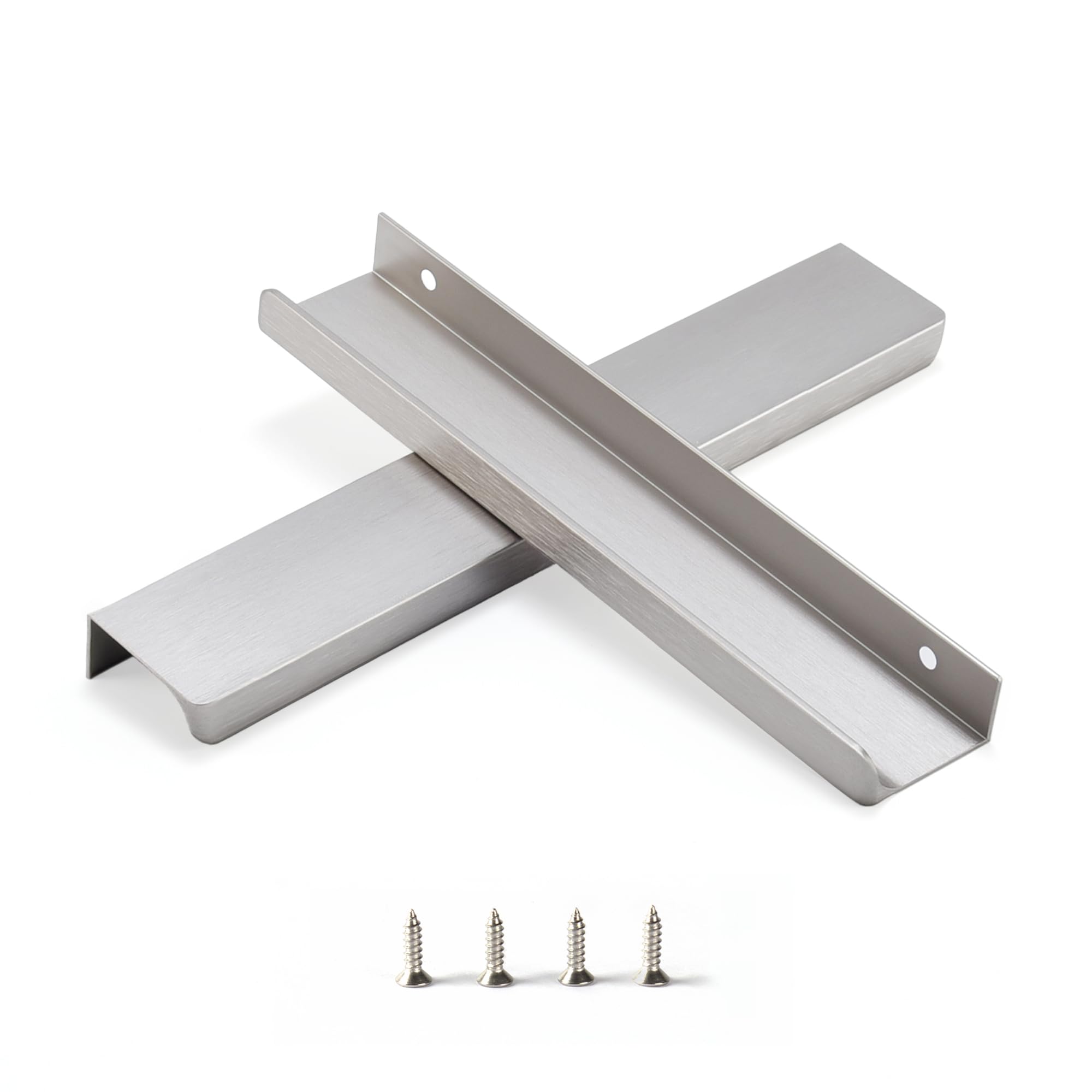 Satanga Edge Brushed Nickel Finger Pull for cabinets Kitchen Concealed ...