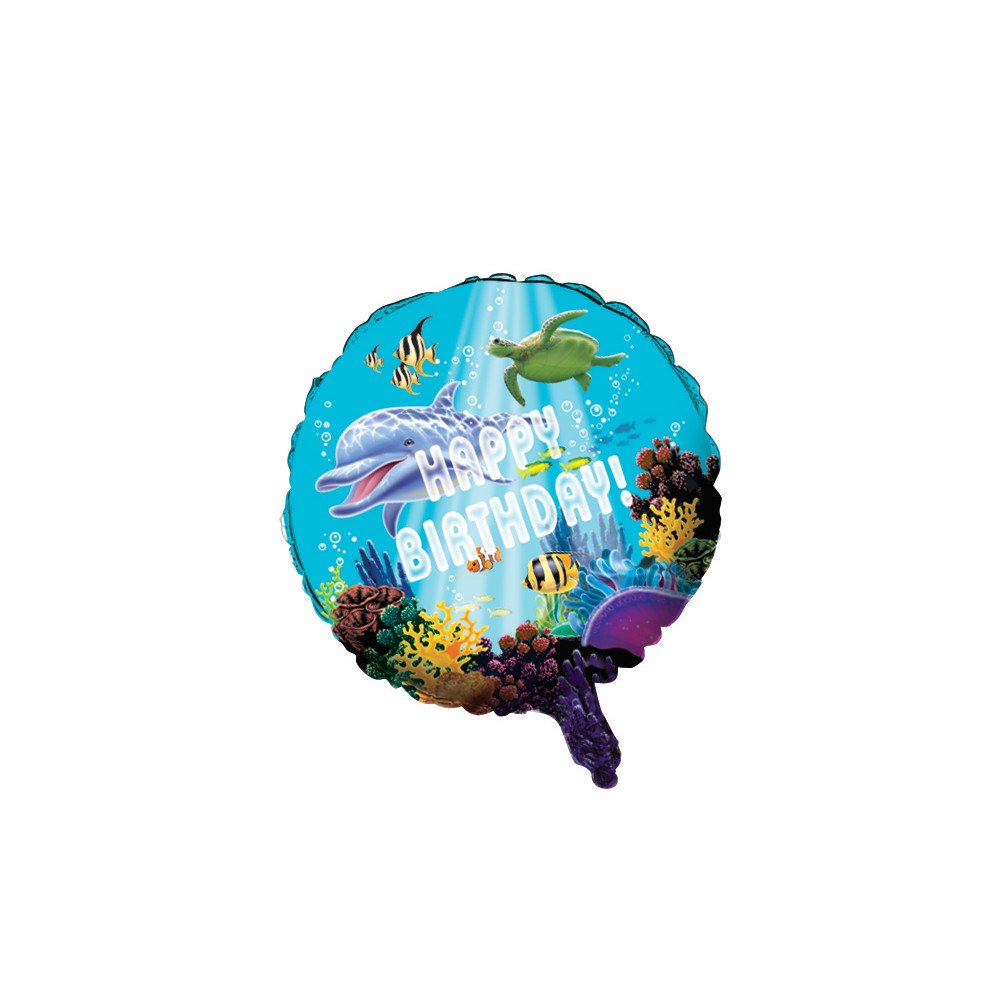 Amazon.com: Creative Converting Ocean Party Metallic Balloon, 18-Inch ...