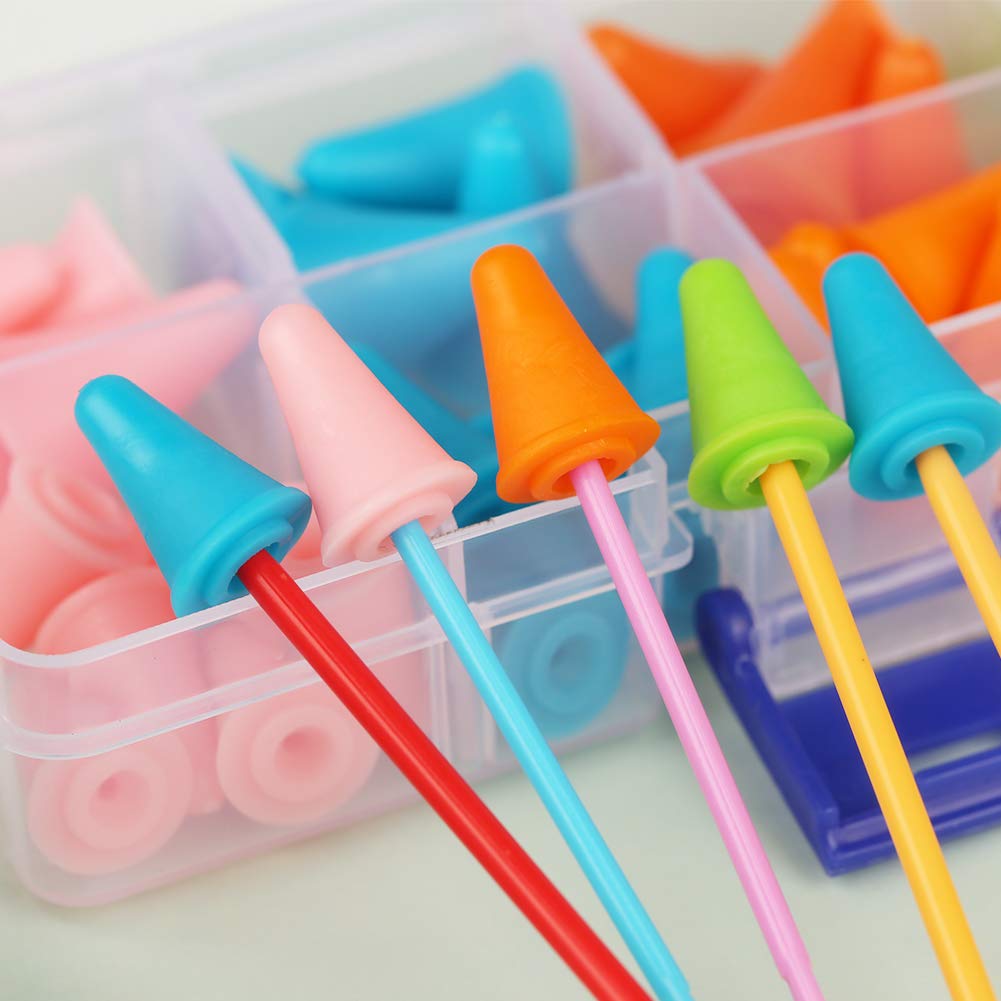 Snapklik.com : 48 PCS Knitting Needles Point Protectors/Stoppers,Multi ...