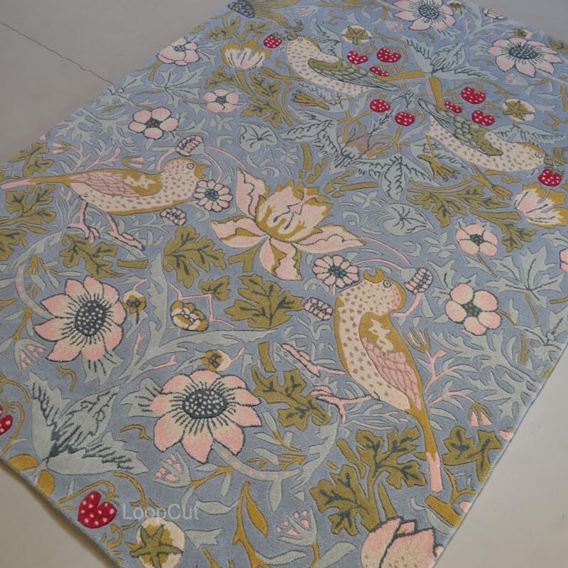 Handmade Strawberry Thief by William Morris | Space Dyeing Imported ...