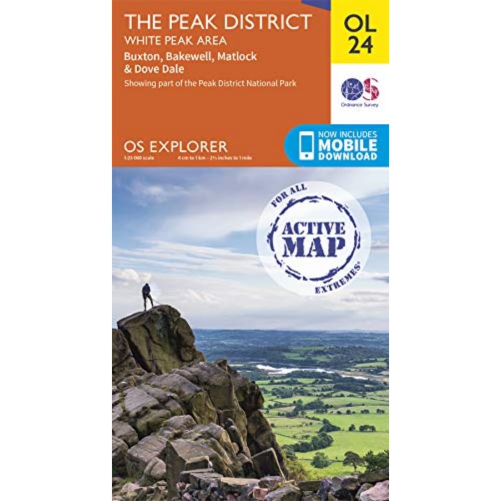 The Peak District: White Peak Area Map | Weatherproof | Peak District ...