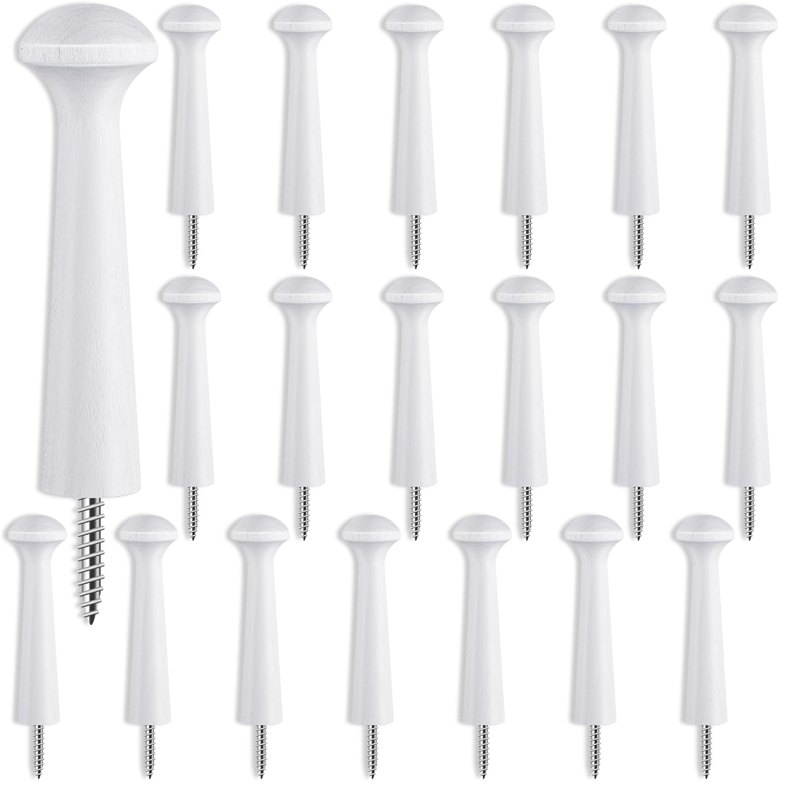 Amazon.com: 20 Pieces Wooden Shaker Peg Screw-on Pegs 2.9 Inch Long ...