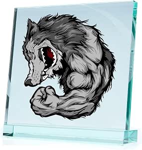 Amazon.com: Stickers Decal Aggressive Muscle Wolf Motorbike Vehicle ...