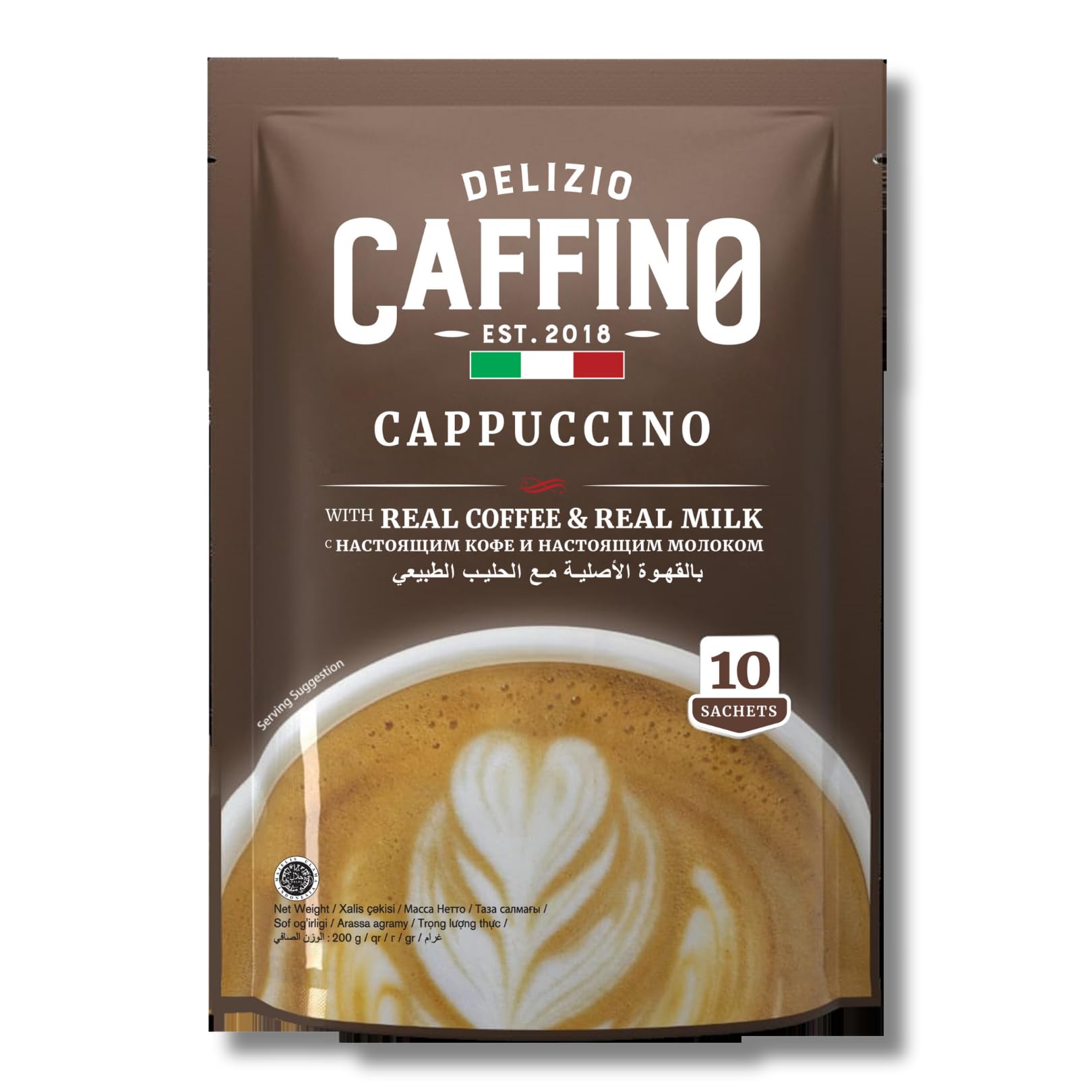 Buy CAFFINO Cappuccino Coffee with Real Milk & Real Coffee 10 Sachet X ...