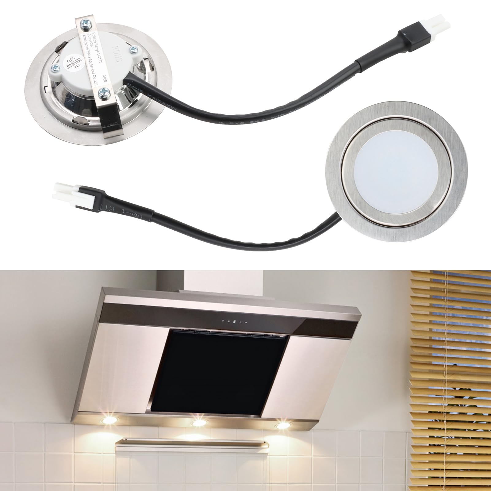 Amazon.com: Oreutkd 2Set DC 12V 2W Range Hood Lights Bulbs with EL ...