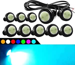 10pcs High Power 9W 23mm Eagle Eye LED DRL Fog Light Motorcycle Daytime Running Lights DRL Tail ...
