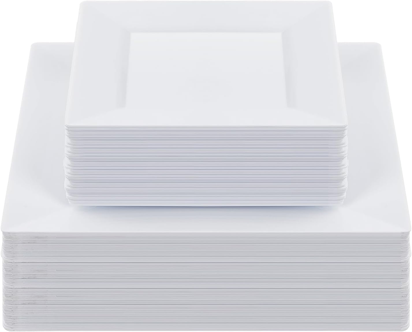 Amazon.com: Stock Your Home 60 Count Premium White Square Plastic ...