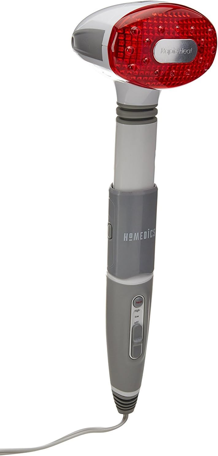 Amazon.com: HoMedics Long Reach Massager with Heat | Adjustable Handle ...