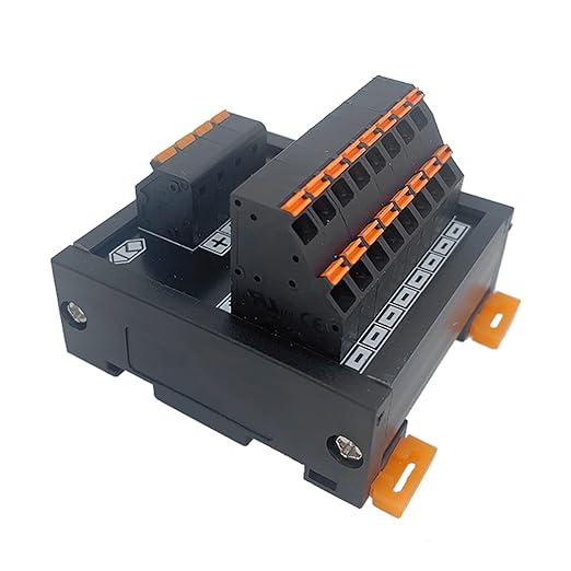 Jienk 2 in 8 Out Screwless Spring Terminal Block Power Distribution ...