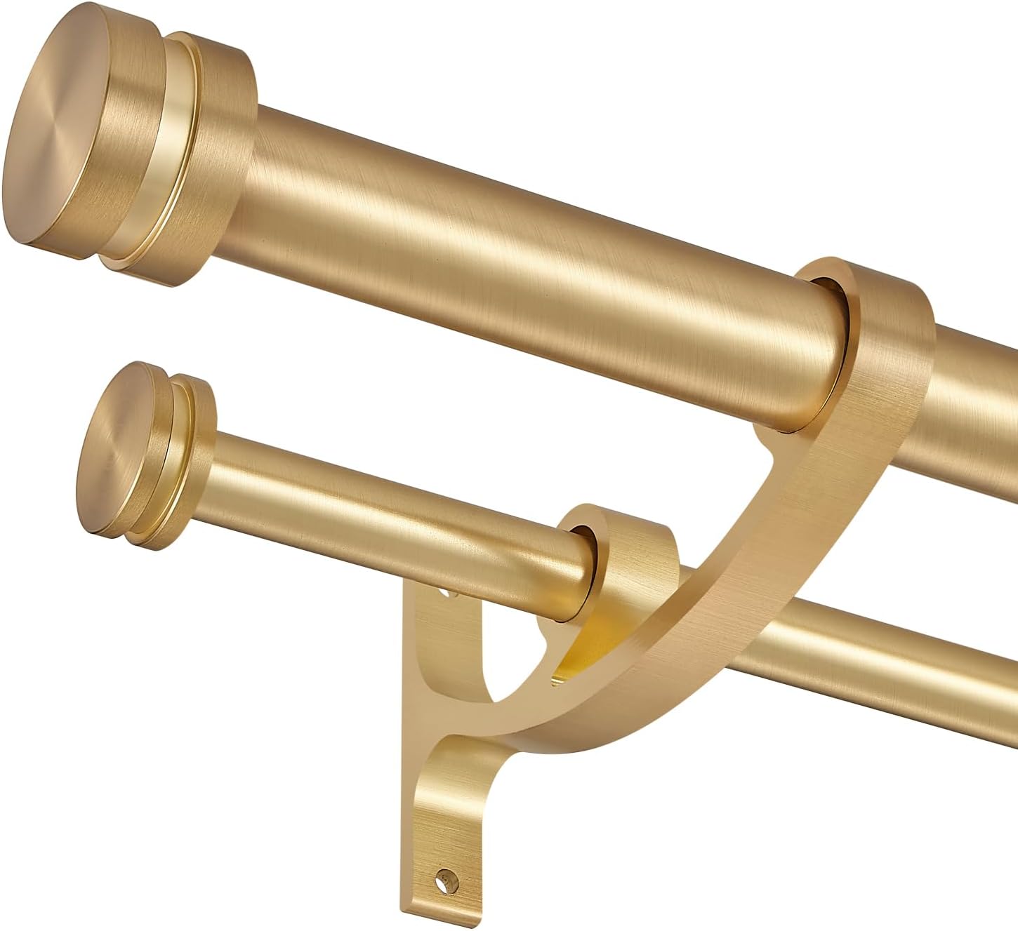 Amazon.com: Double Curtain Rods 36-72", Warm Gold Double Rod Curtain ...