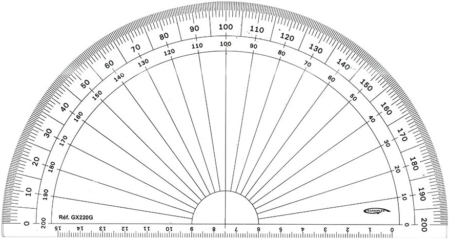 GRAPHOPLEX Rapporteur Cercle Entier 10 cm - Graduation 360 ...