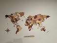Amazon.com: Handiwoo Wooden World Map 3D, Wood World Map Wall Art ...