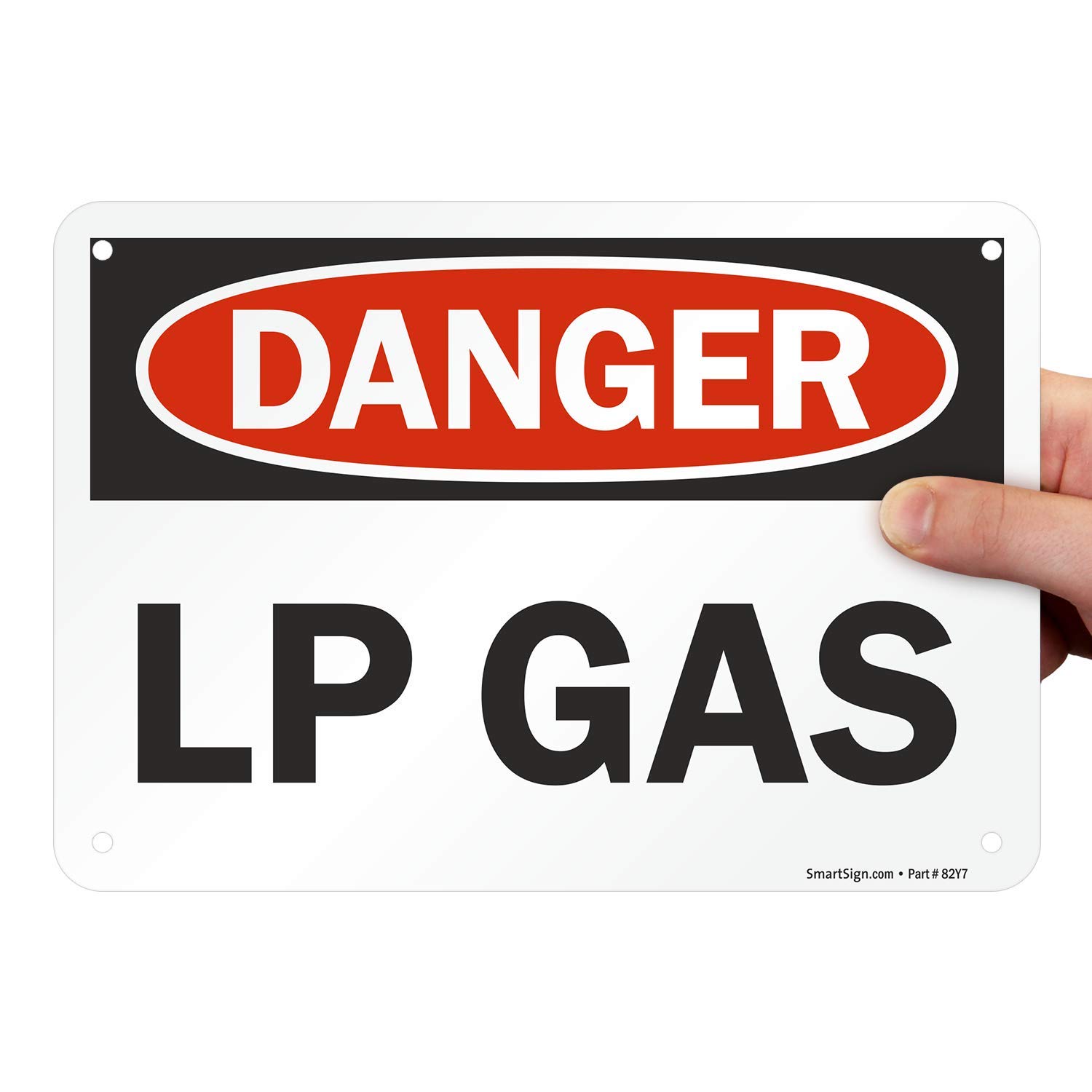 Amazon.com: SmartSign Letrero "Peligro - Gas LP" | Aluminio de 7" x 10 ...