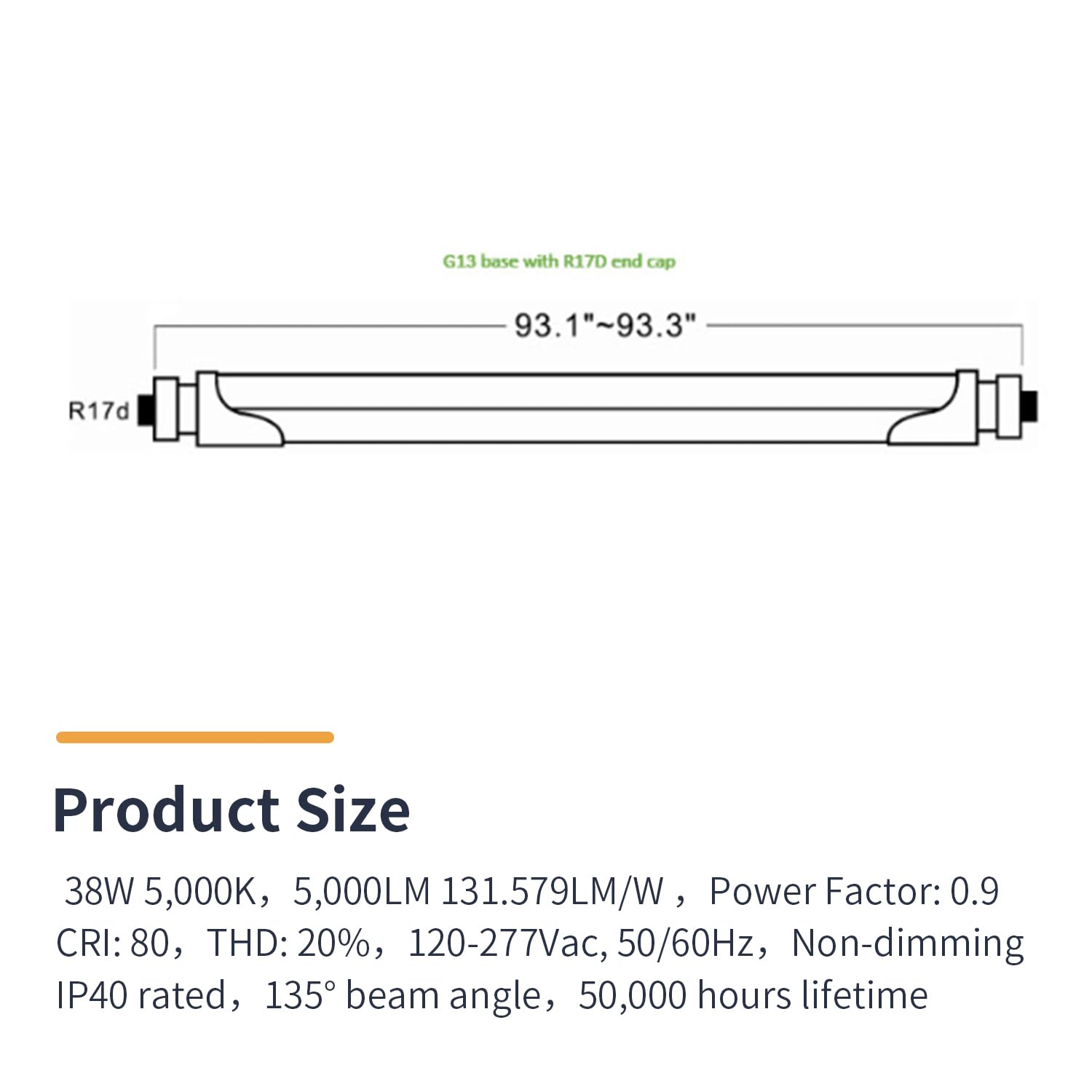 Snapklik.com : LEDONE 8FT T8 LED Tube Lights Bulbs, G13 Base