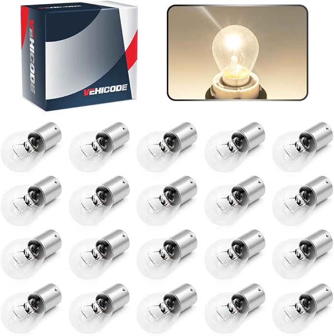 VEHICODE 7506 P21W Bulb Brake Turn Signal Reverse Light 12V 1156 1156LL ...