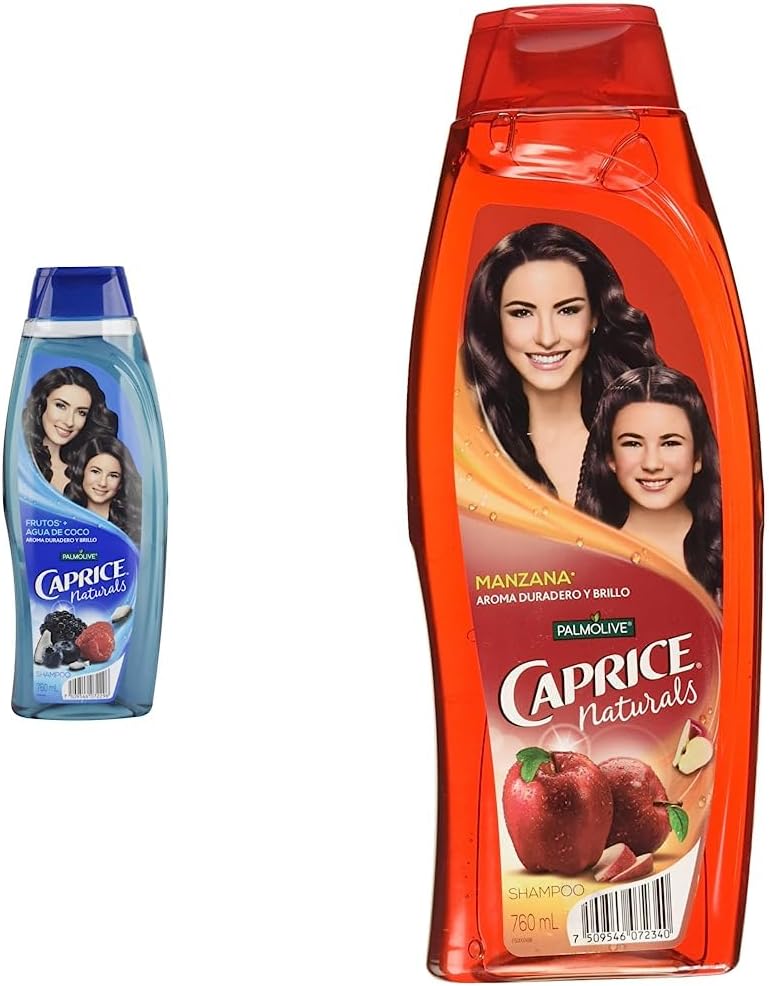 Caprice Naturals Shampoo Frutos y Agua de Coco 760ml + Naturals Shampoo ...