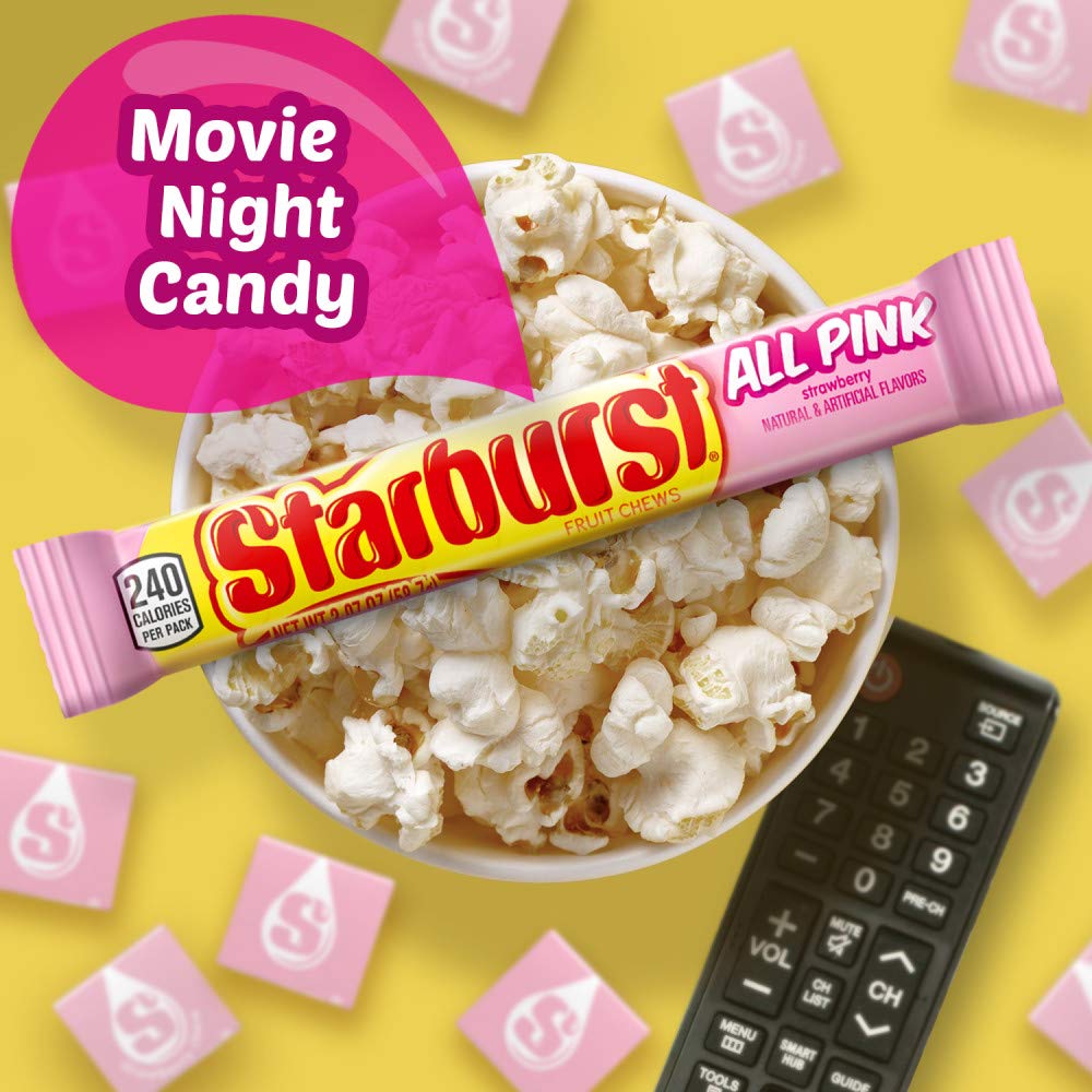 Buy STARBURST All Pink Fruit Chews Candy Bulk Pack, 2.07 oz (Pack of 24 ...