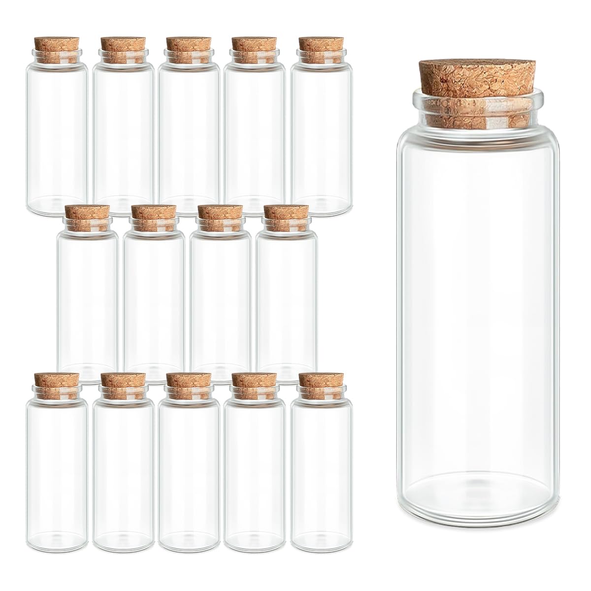 Amazon.com: JIUYUE 15 pcs 40 ml Jars with Cork Lids,Storage Bottles for ...