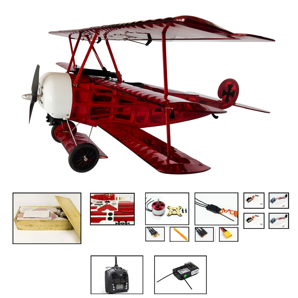 Buy DW Hobby RC Airplane ARF Fokker DRI model Aircraft with Power ...