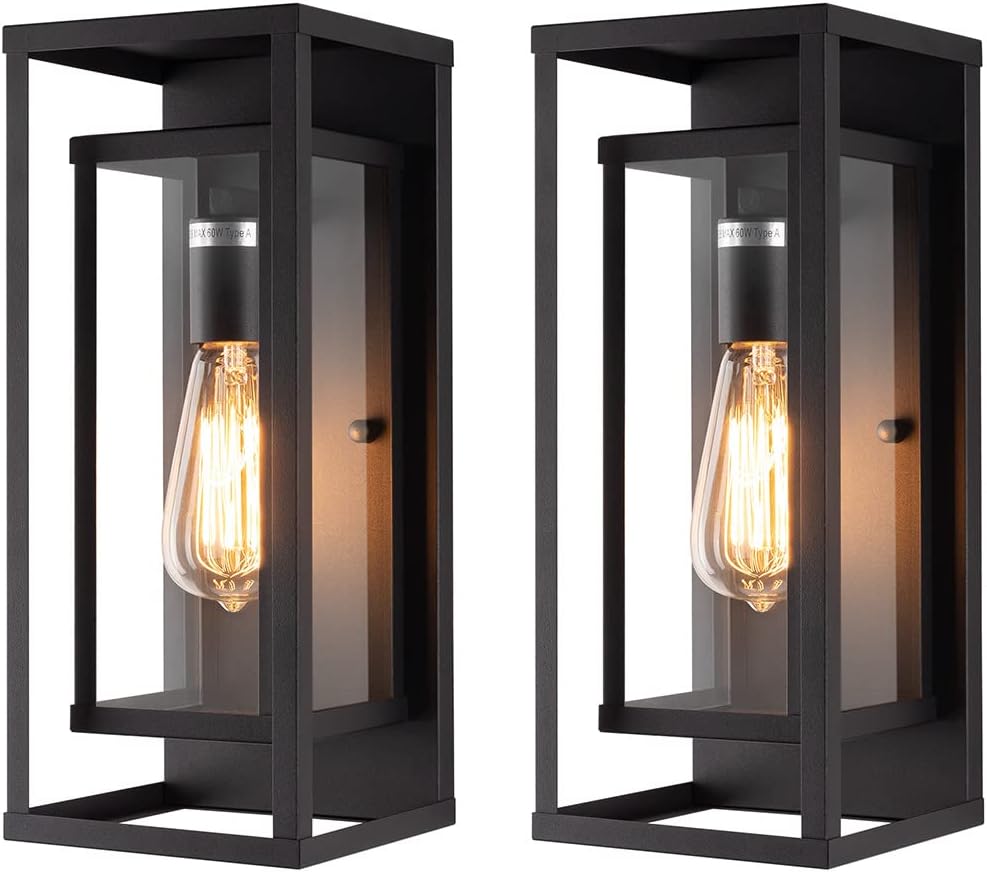 Possini Euro Design Berk Modern Outdoor Wall Light Fixtures Set of 2 ...