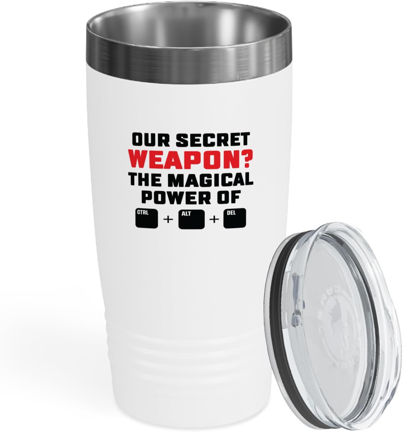 Amazon.com | Tech Support Tumbler 20oz White -Ctrl Alt Del - Computer ...