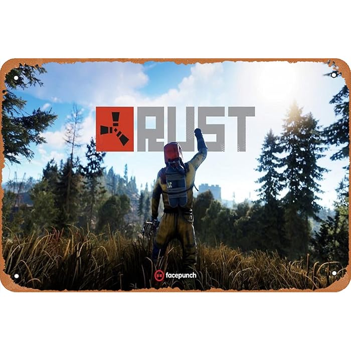 Buy shvieiart Wall Decor Sign - Rust Game Facepunch Logo Gaming Poster ...