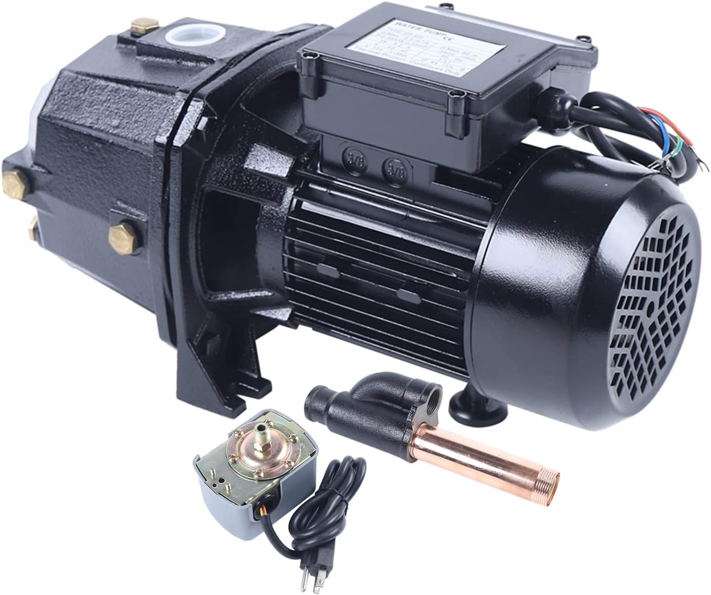 1 HP Cast Iron Shallow Well Jet Pump with Pressure Switch, 17 GPM Flow ...