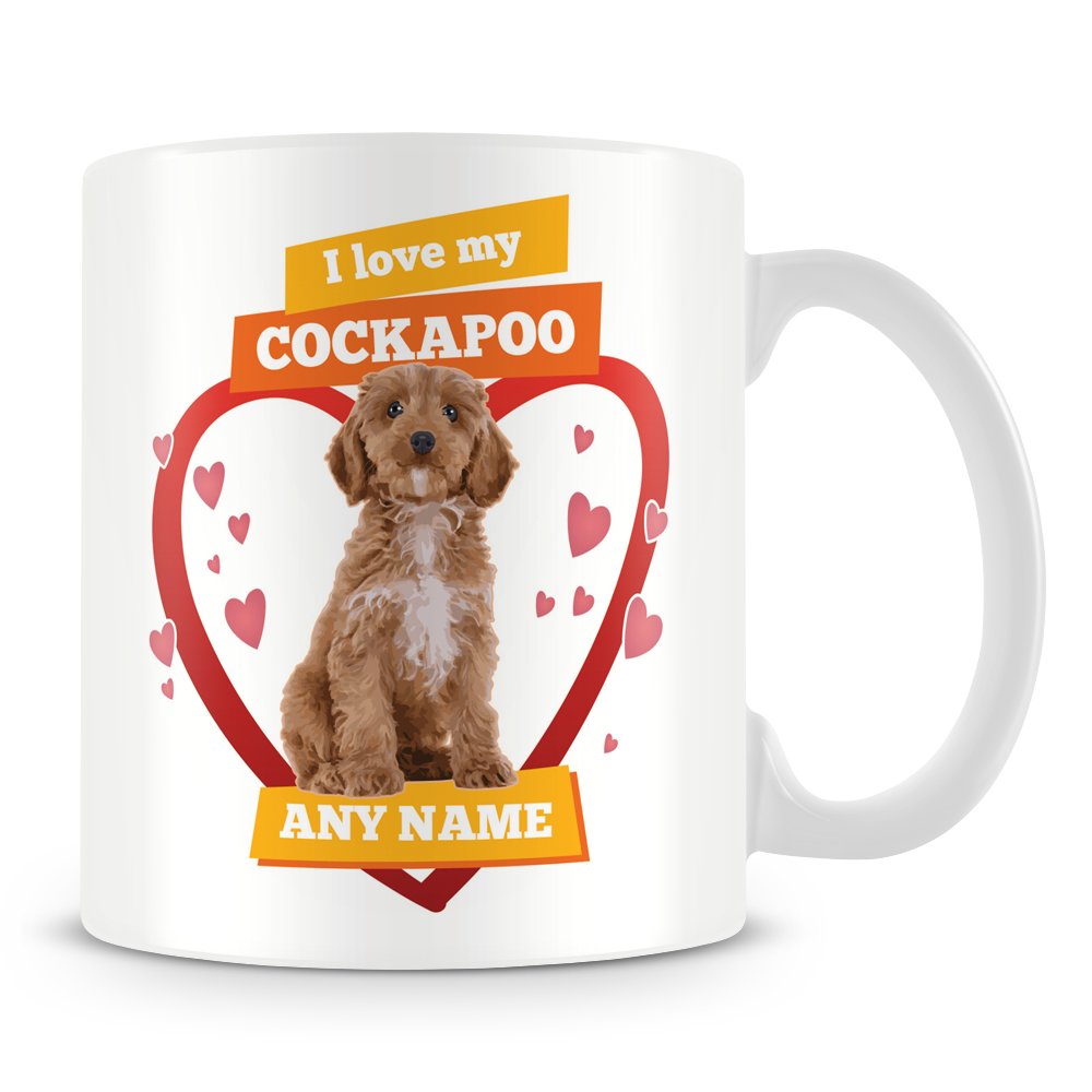 I Love My Cockapoo Dog Mug - Personalised Gift - Customise with Name ...