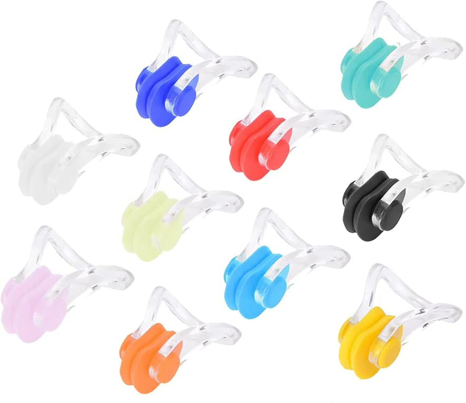 TRMF Swimming Nose Clip, 20 Pieces 10 Colours Silicone Waterproof ...