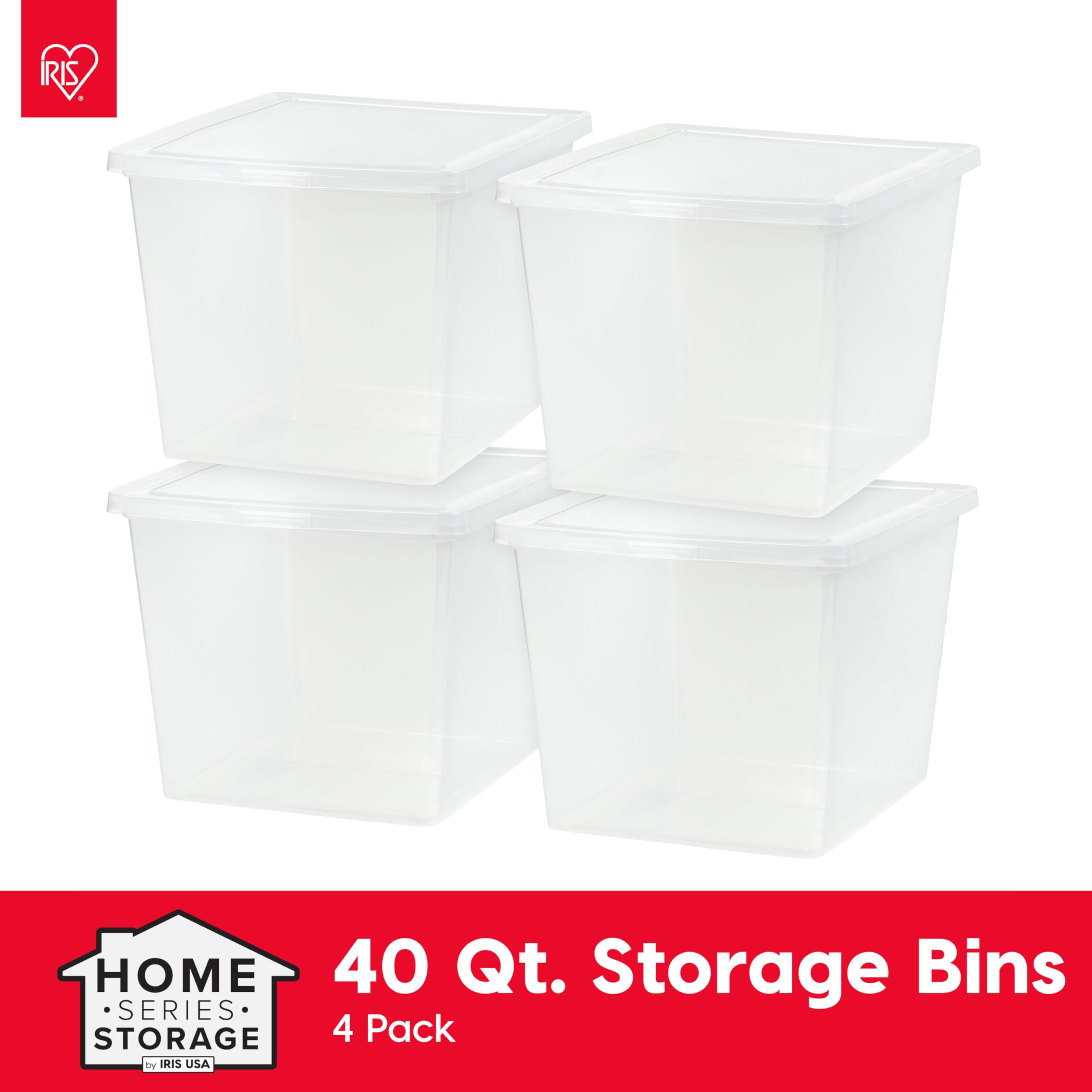 Snapklik.com : IRIS USA 4-Pack Storage Bins