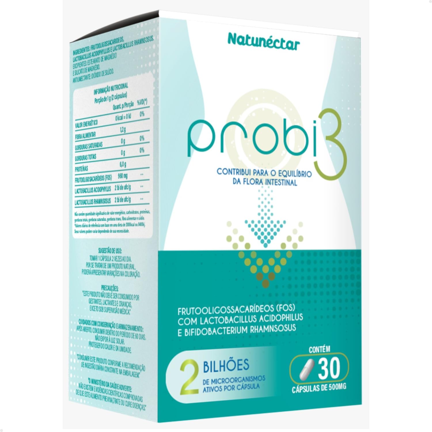 Probi3 Suplemento Alimentar Lactobacillus 30 Caps Probiótico : Amazon ...