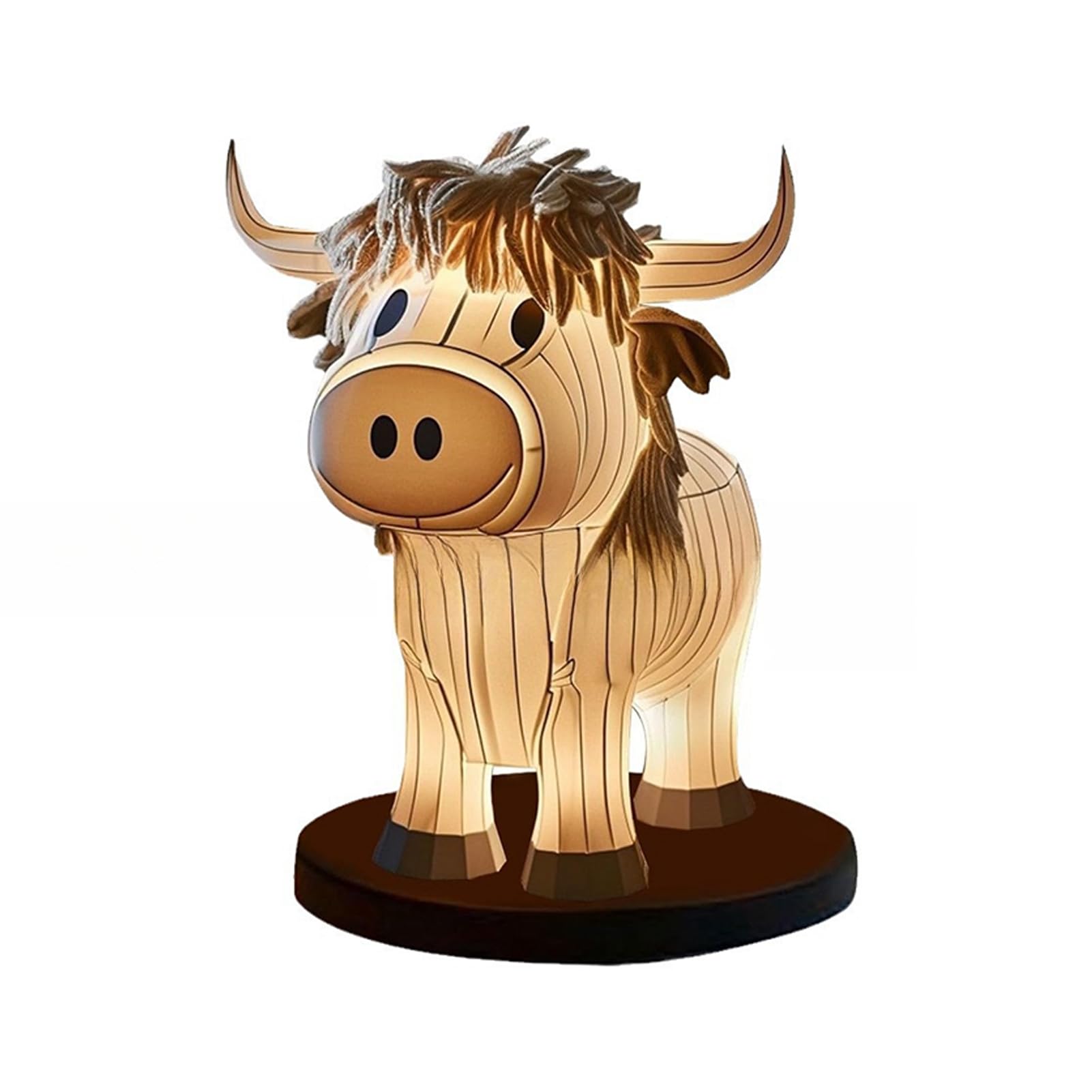 Highland Cow Table Lamp Small Animal Table Lamp with USB Ports ...