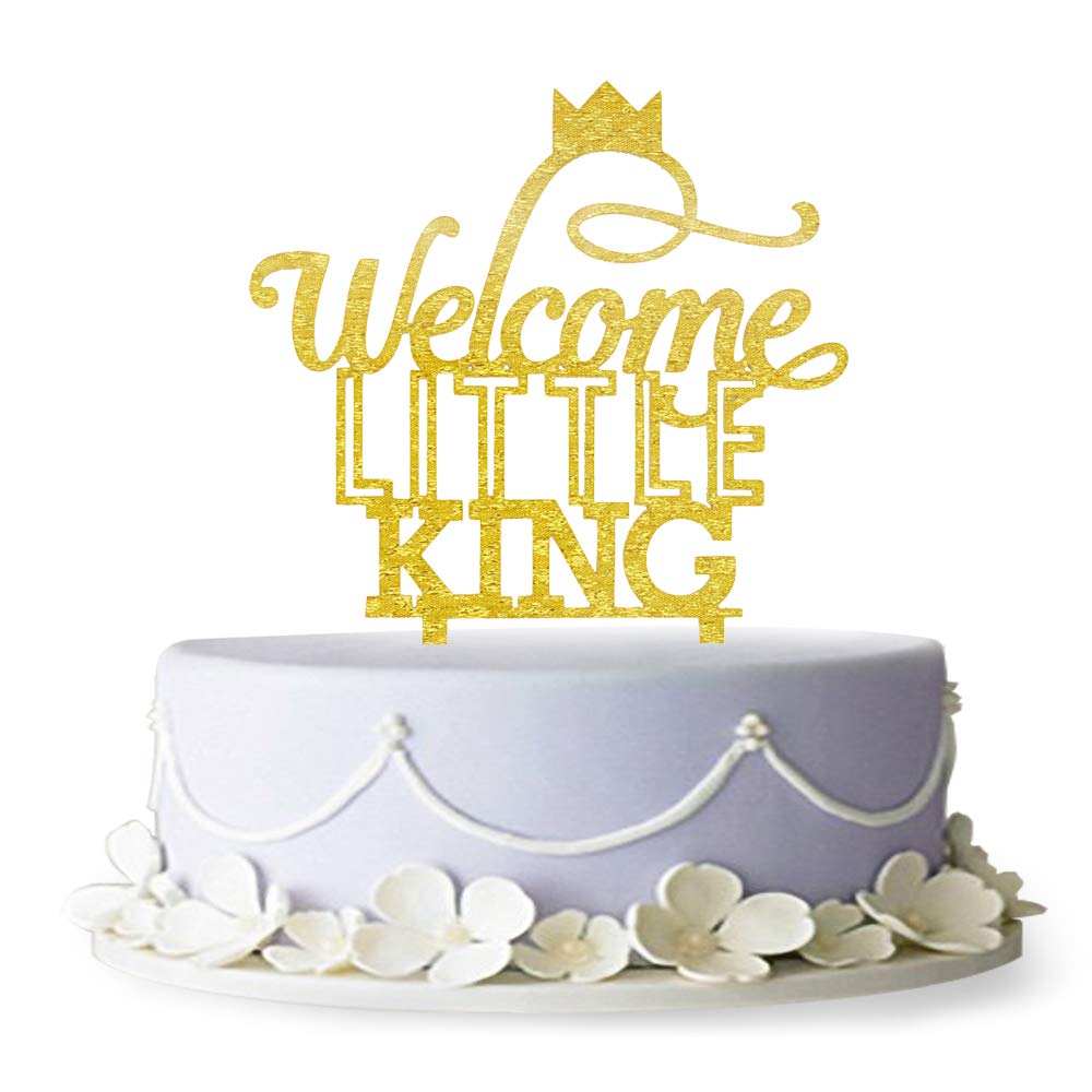 Welcome Little King Cake Topper King And Crown Welcome Baby ...