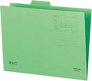 Kokuyo 1/4 cut folder second heading A4 green A4-4F-2G : Amazon.co.uk: Stationery & Office Supplies