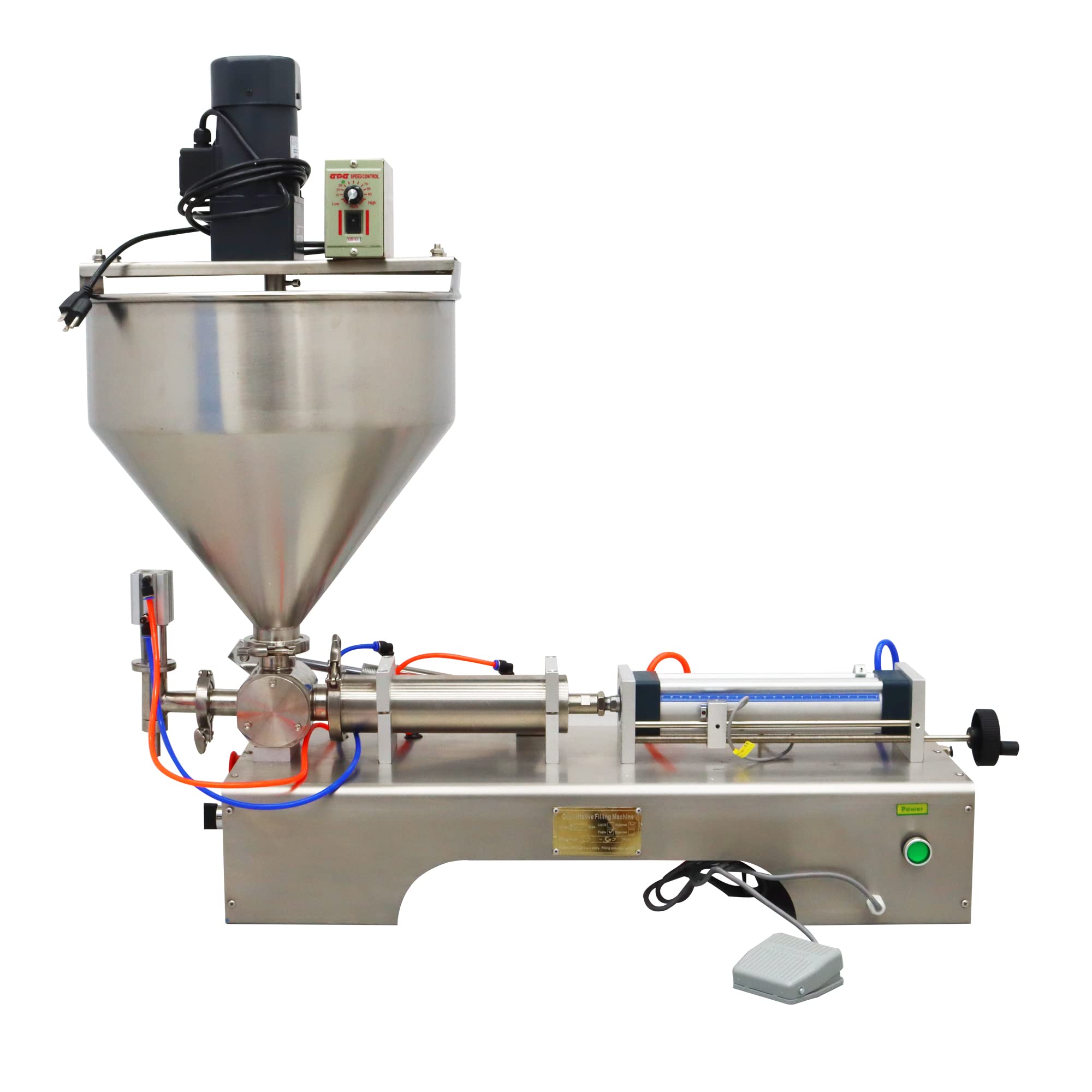 Amazon.com: HQHAOTWU Paste Liquid Filling Machine Hopper with Mixing ...