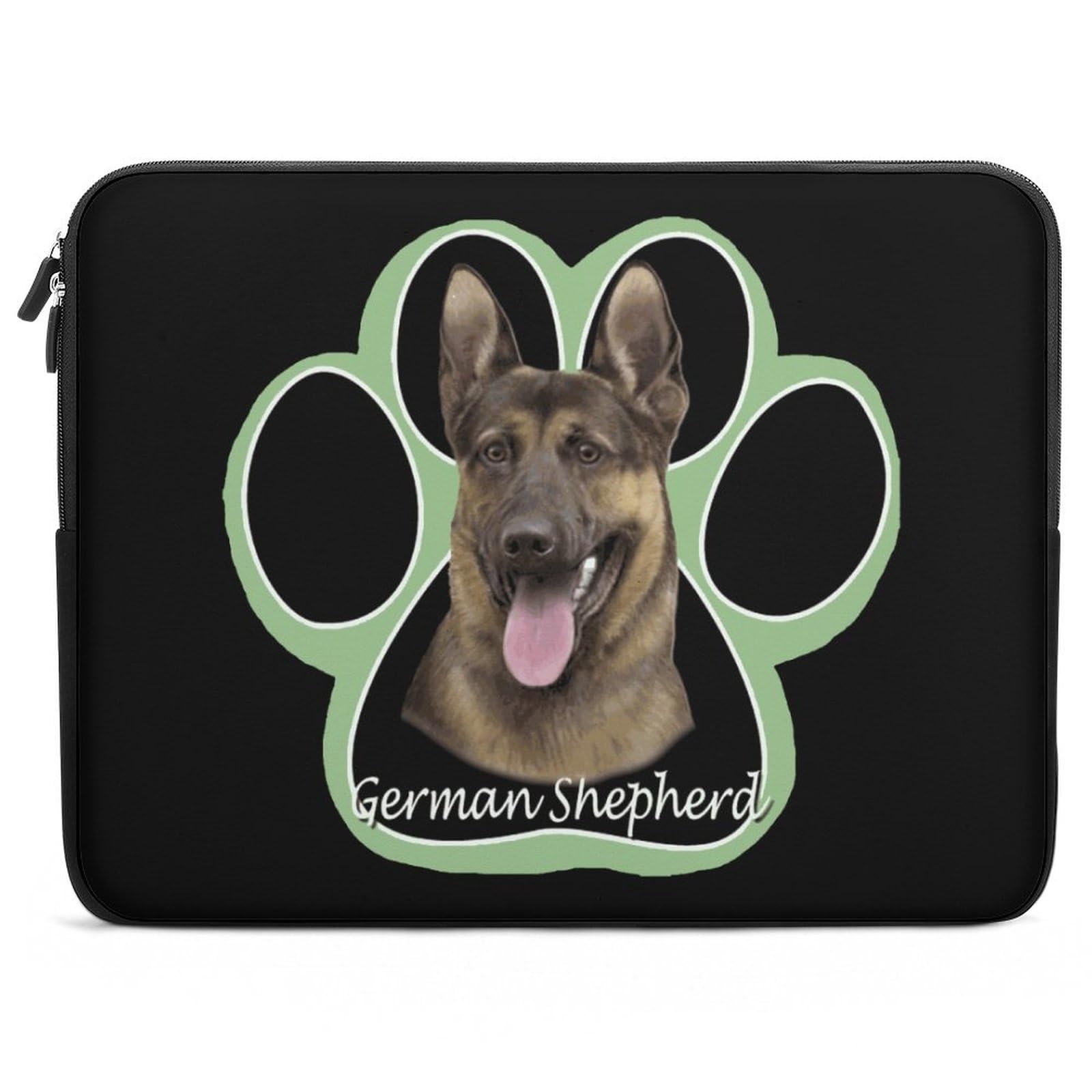 German Shepherd On Computer