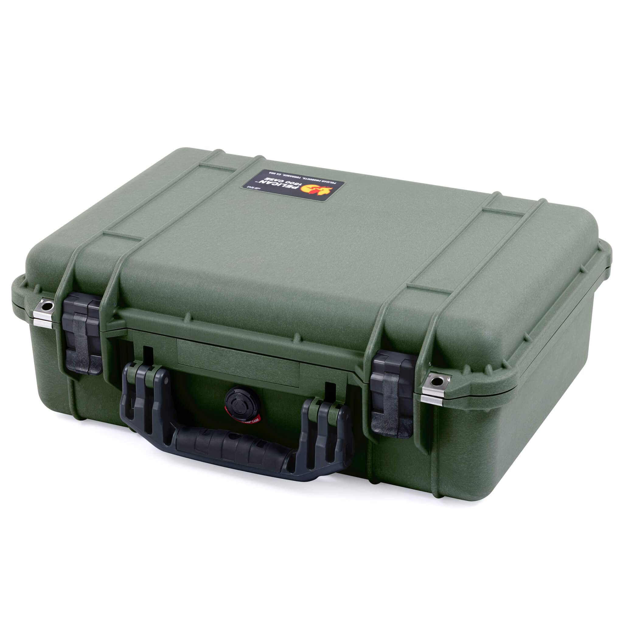 Amazon.com : Pelican Color Case OD Green Pelican 1500 case with Black Handle and latches. Comes ...