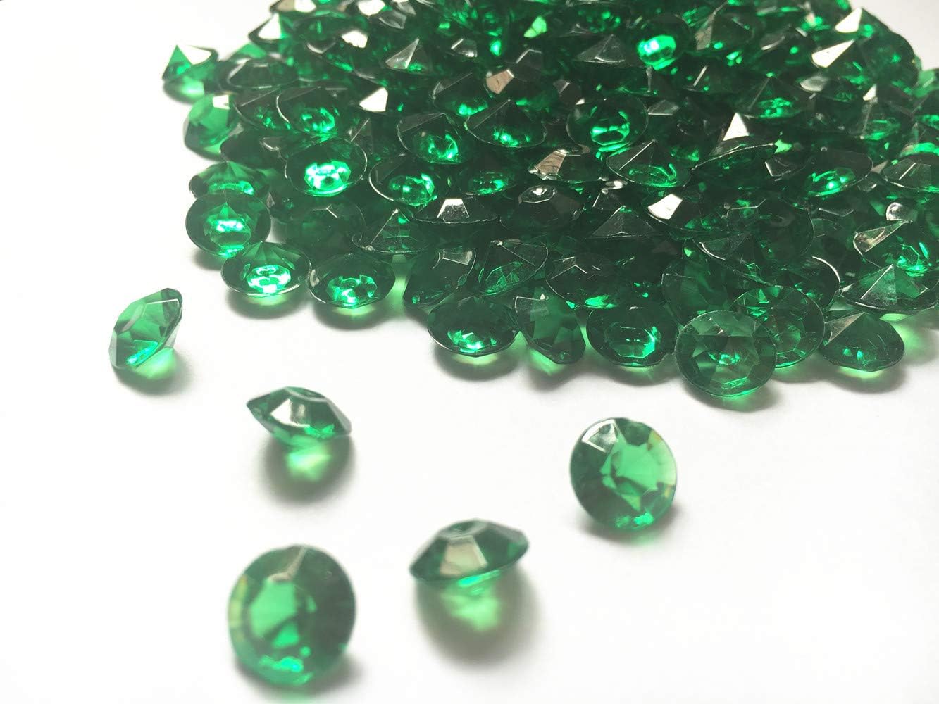 Amazon.com: Acrylic Diamonds, 8mm Acrylic Color Faux Round Crystals ...