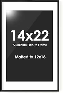 Amazon.com - Fun Memories 14x22 Black Picture Frame for Wall, 14x22 ...