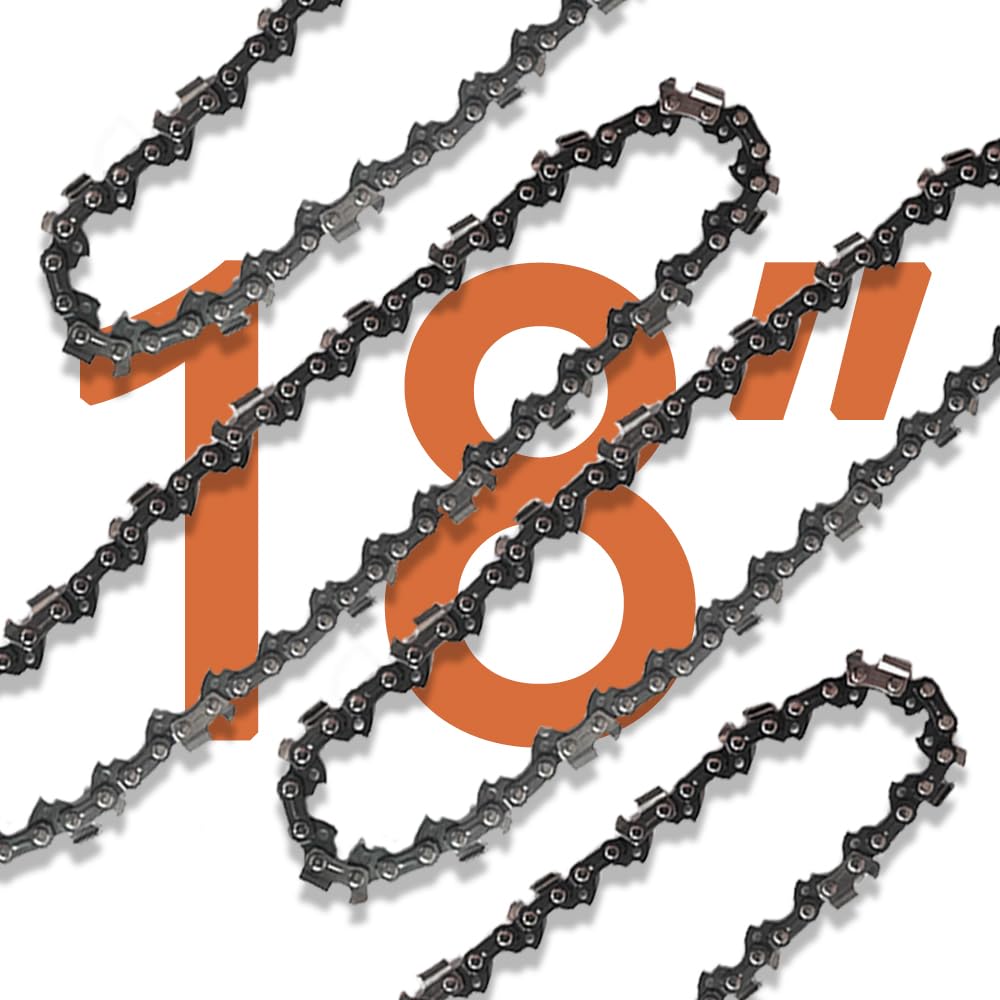 Amazon.com: [2 Pieces] 18 Inch Chainsaw Chain, 62 Drive Links .050 ...