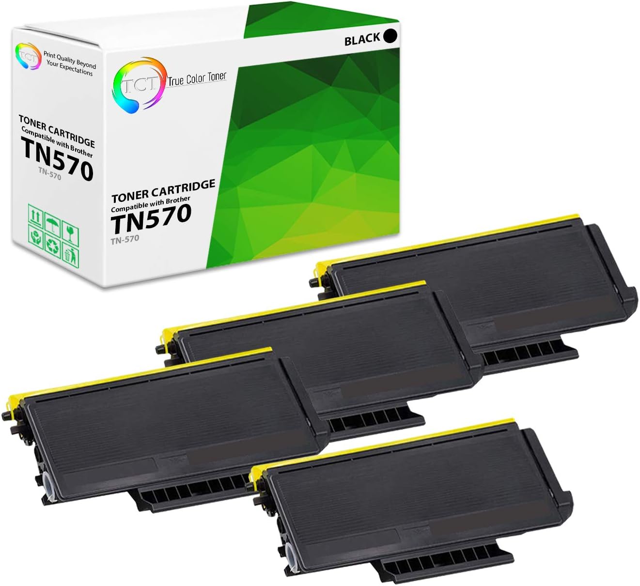 Amazon.com: TCT TN570 Toner Cartridge 4 Pack - Compatible Replacement ...