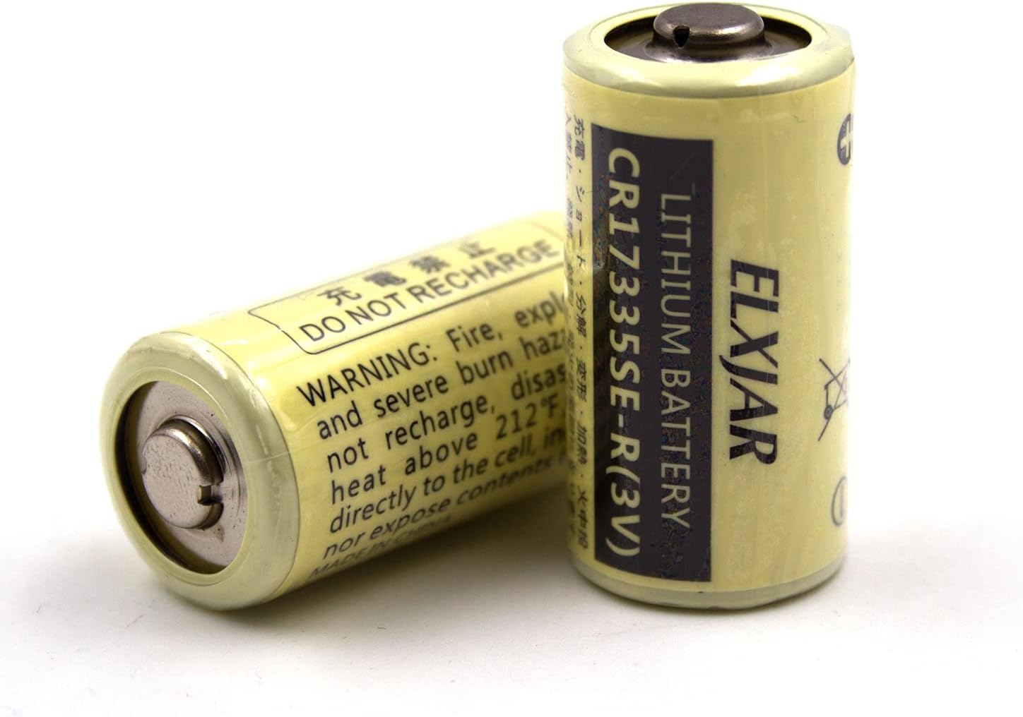 Amazon.com: elxjar (2-Pack) 3V BR-2/3ASSP 2/3A Lithium Battery ...