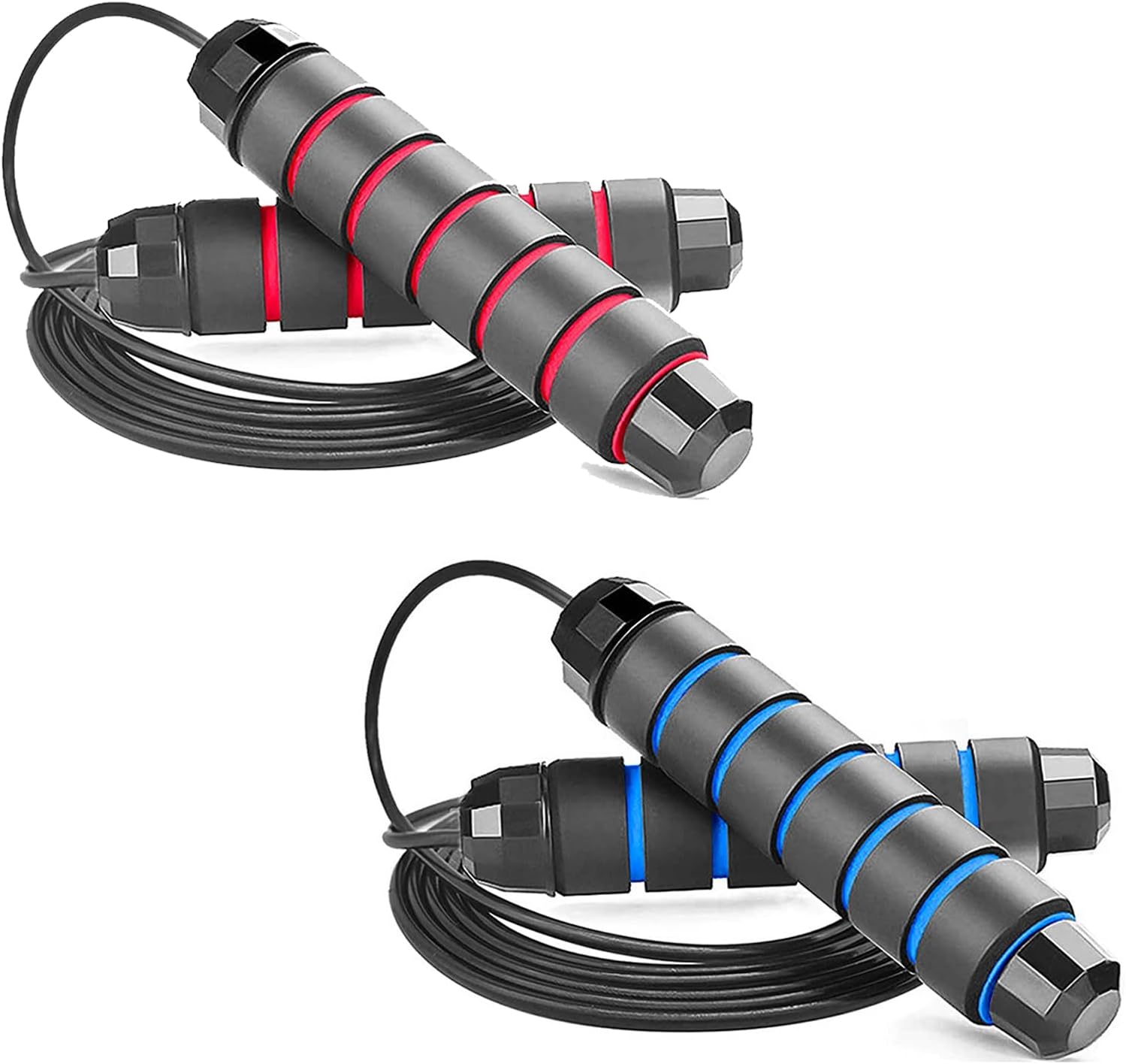 Amazon.com: 2 PCS Adjustable Jump Rope for Workout,Fitness Jump rope ...