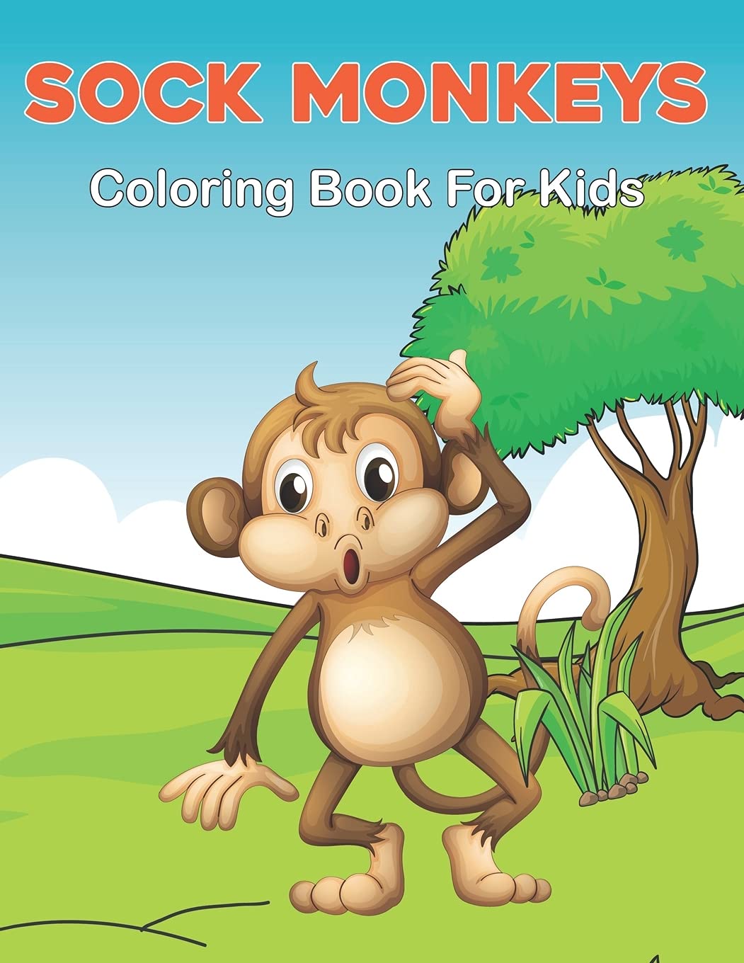 sock monkey coloring pages for kids